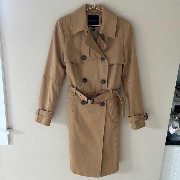 New Look | Jackets & Coats | New Look Classic Tan Doublebreasted Trench ...